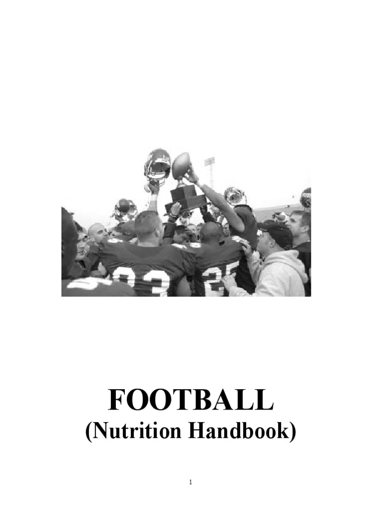 Football Nutrition Manual | PDF | Foods | Hamburgers