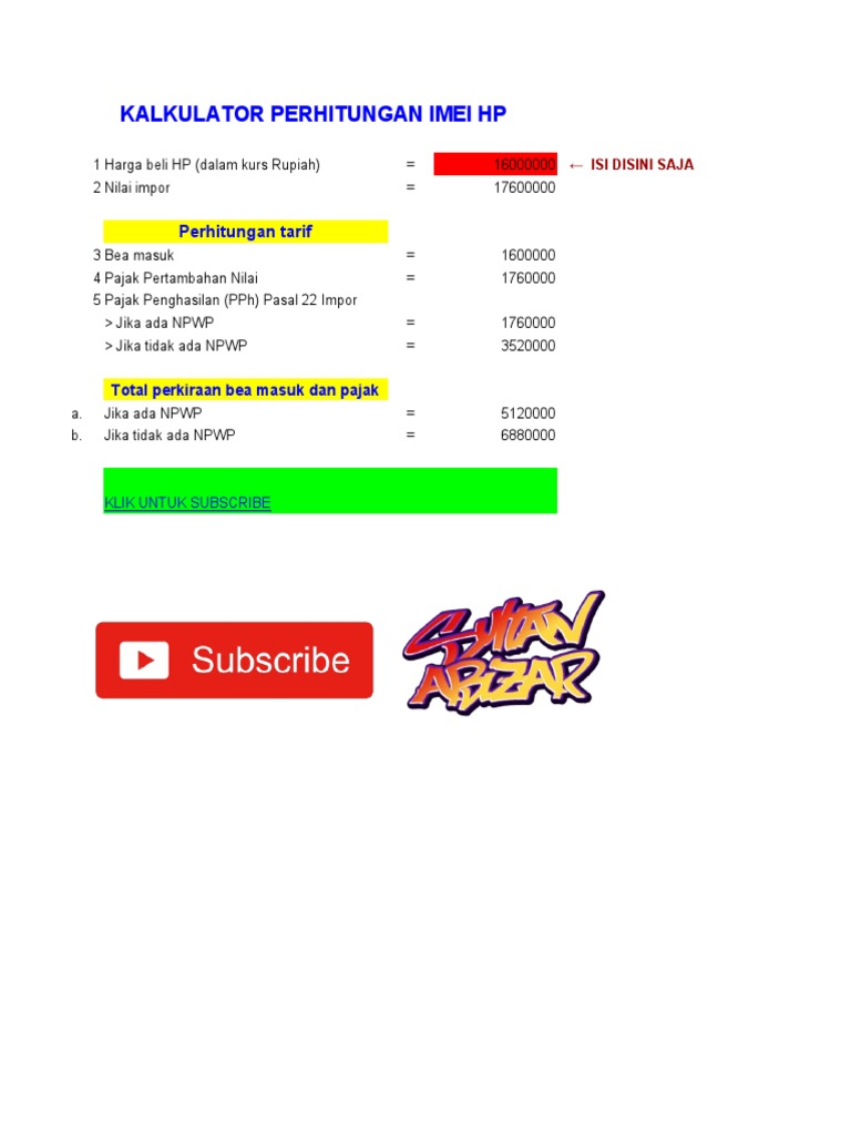 Kalkulator IMEI (YTB) | PDF
