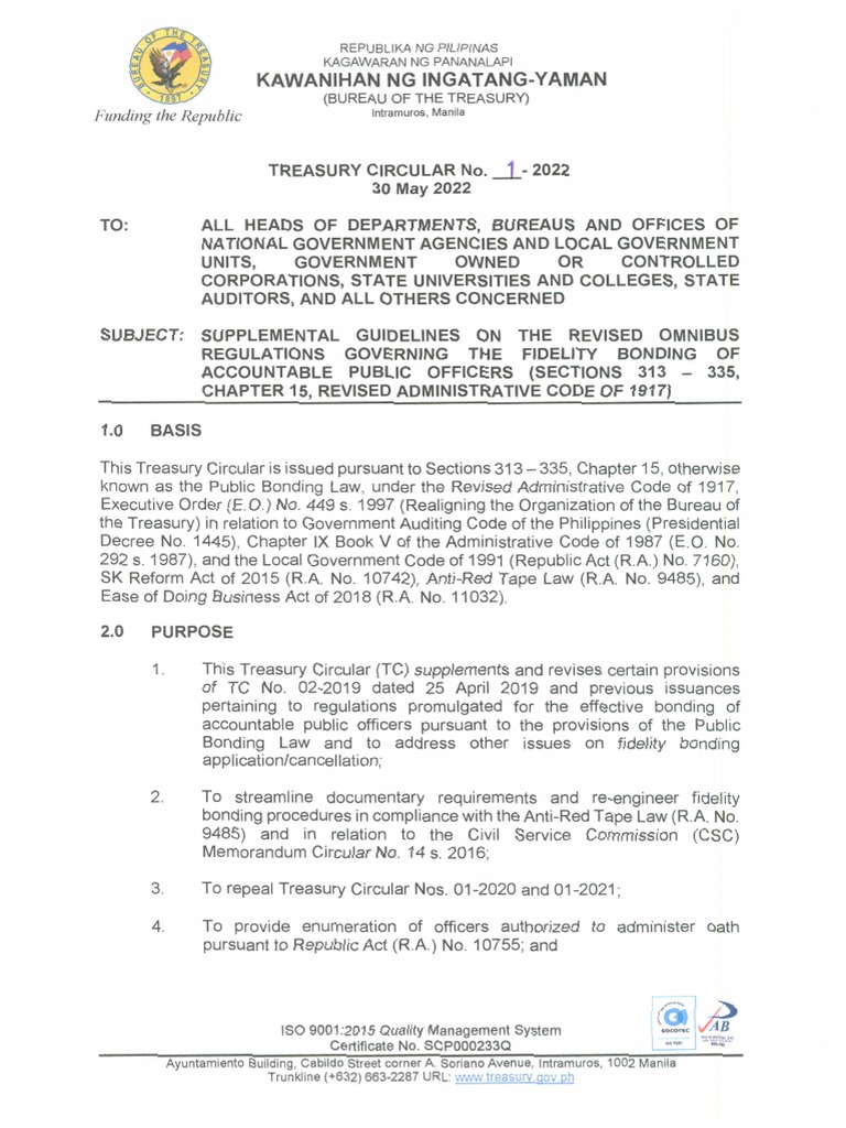 TC No. 1 2022 With Revised Attachment | PDF | Insurance | Financial ...