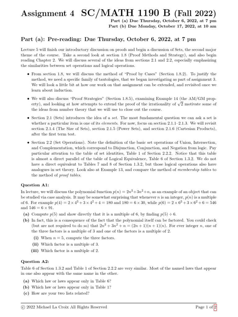 Assignment 4 | PDF | Mathematics | Logic