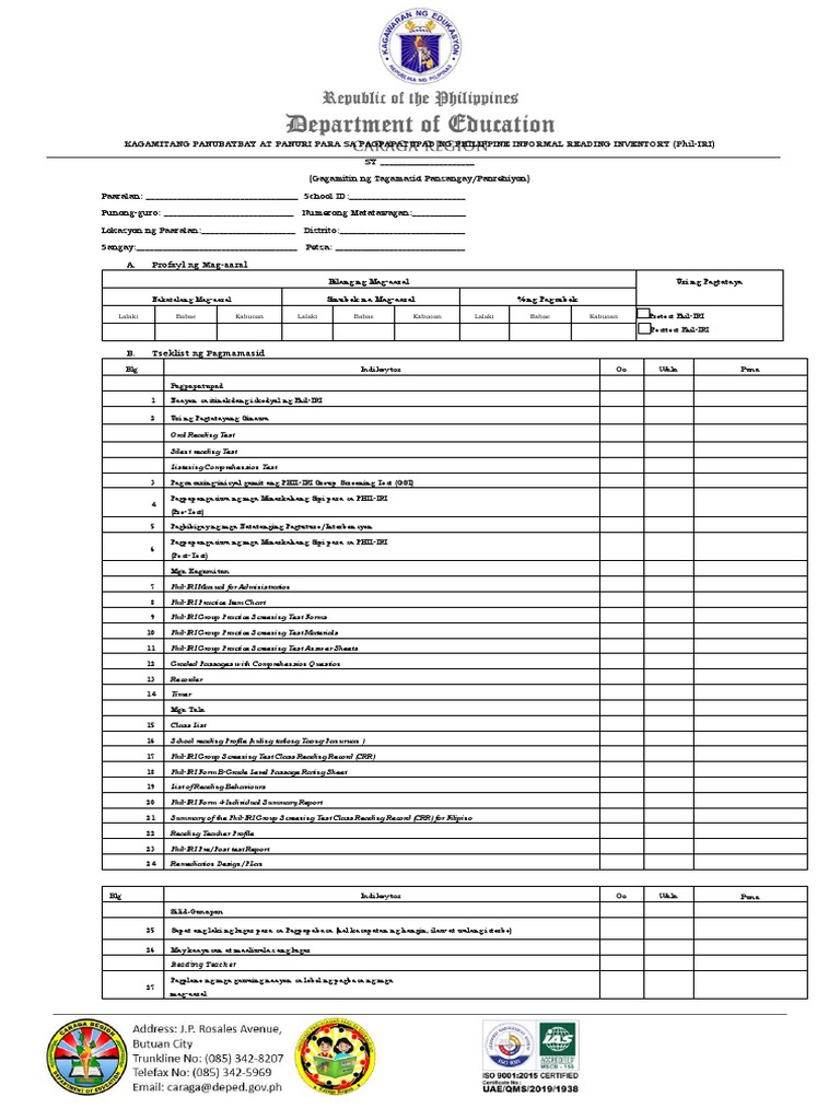 Panubaybay at Panuri Sa Pagsasagawa NG Phil - IRI | PDF