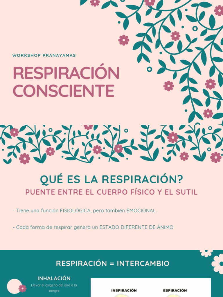 Respiración Consciente | PDF | Respiración | Sistema respiratorio