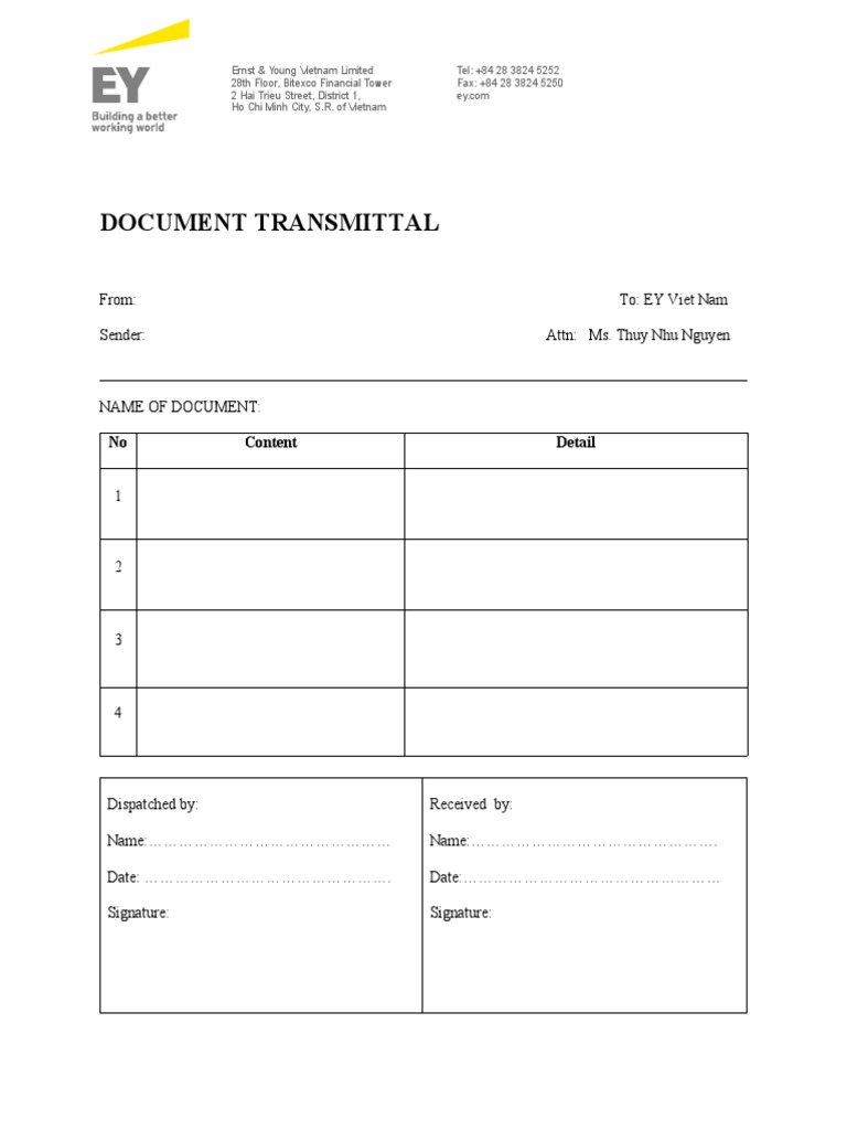 Document Transmittal | PDF
