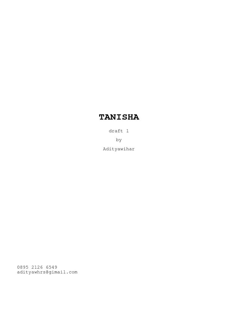 Tanisha Draft 1 | PDF