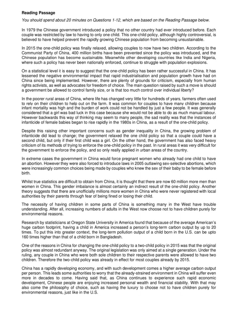 Reading Passage | PDF