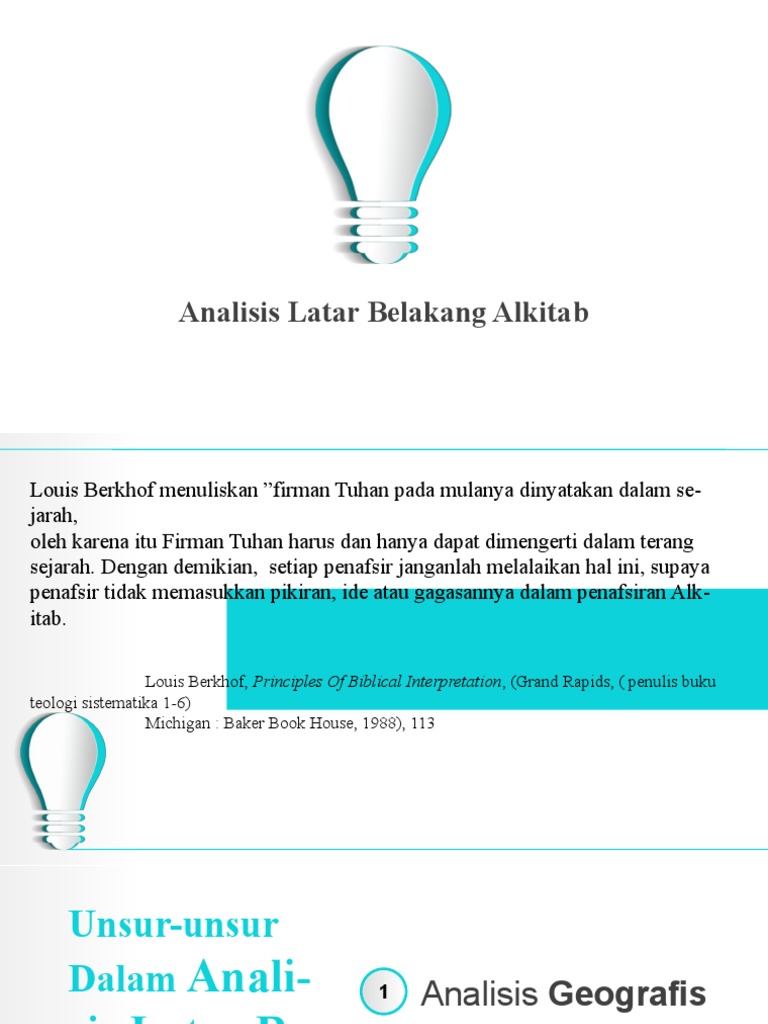 Analisis Latar Belakang Alkitab | PDF