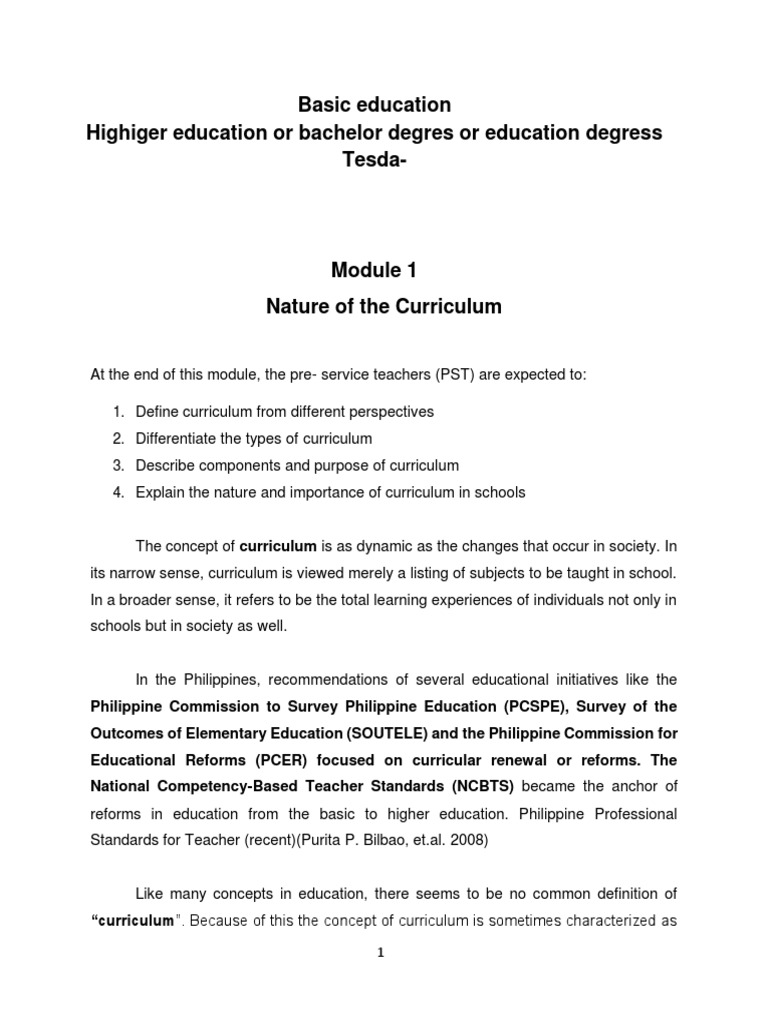 EDUC. 6 Module 1 | PDF | Curriculum | Learning