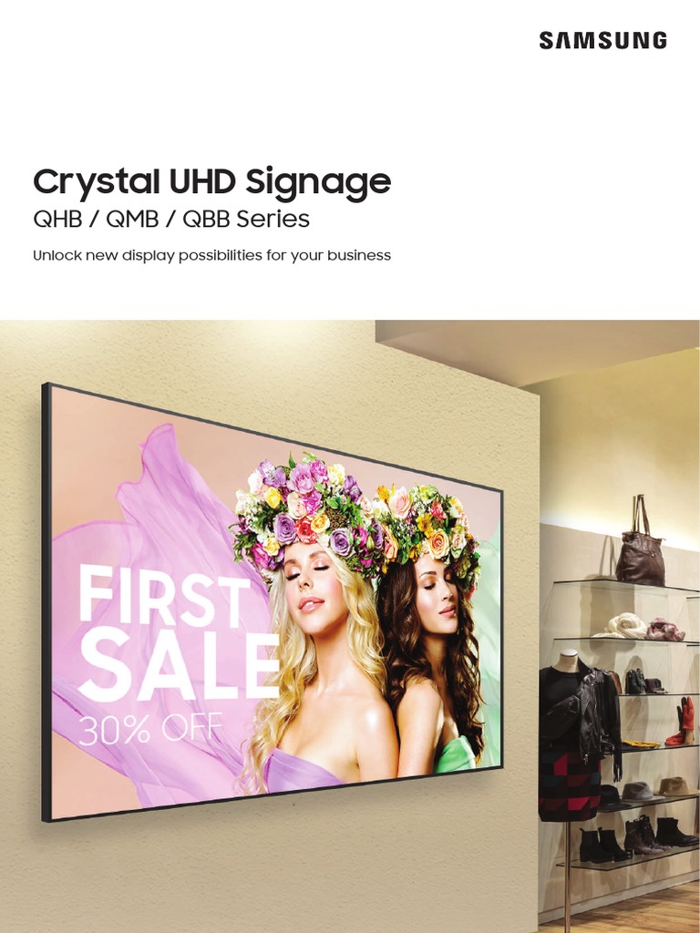 Samsung Crystal UHD Signage Brochure WEB | PDF | Hdmi | Video