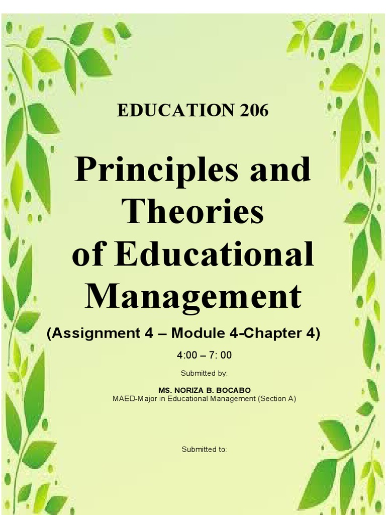 New Assignment 4 MOdule 4 - EDUCATION 206 (NORIZA B. BOCABO | PDF | Decision Making | Group ...