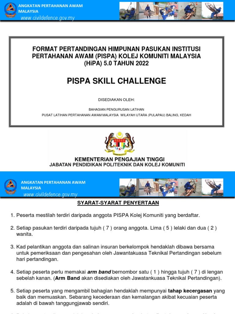 2.0 Format Pertandingan Pispa Skill Chalengge Hipa 5.0 2022 | PDF