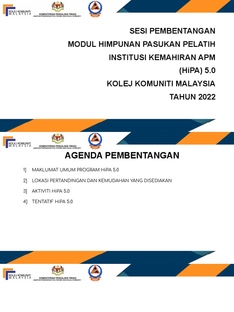 1.0 Maklumat Asas Program Hipa 5.0 | PDF