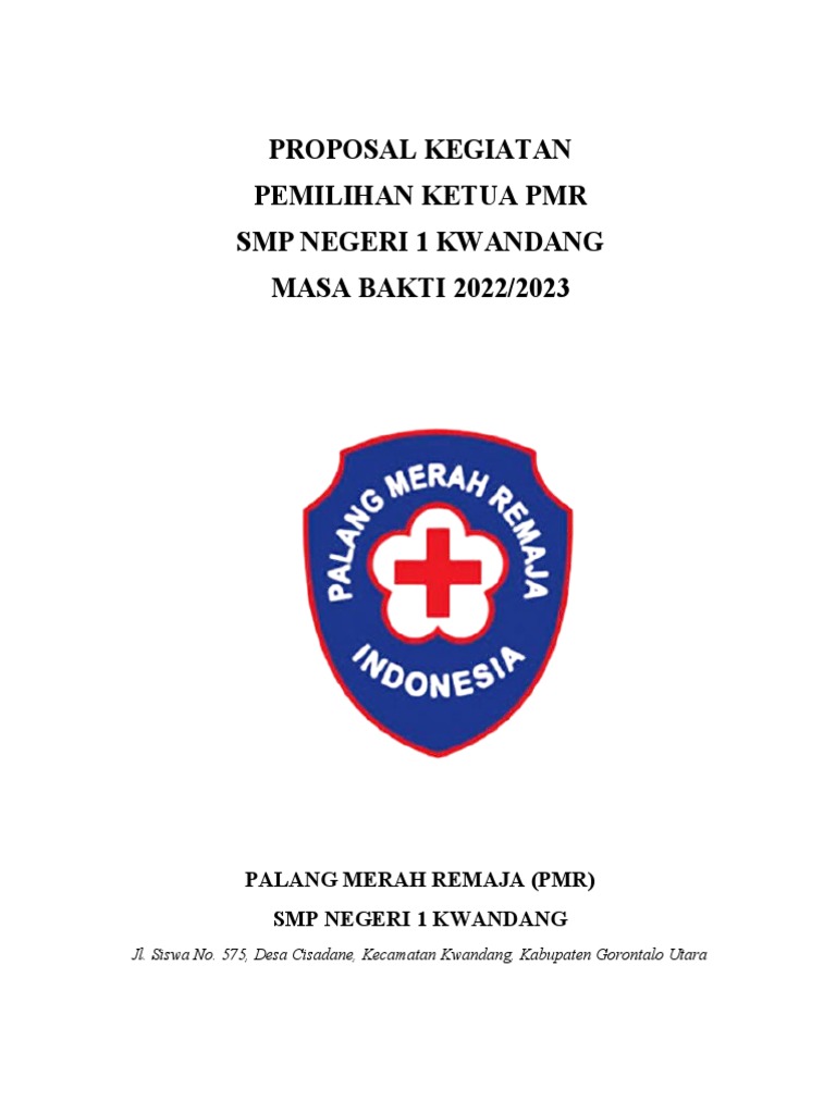 Proposal Kegiatan PMR SMP Negeri 1 Kwandang | PDF