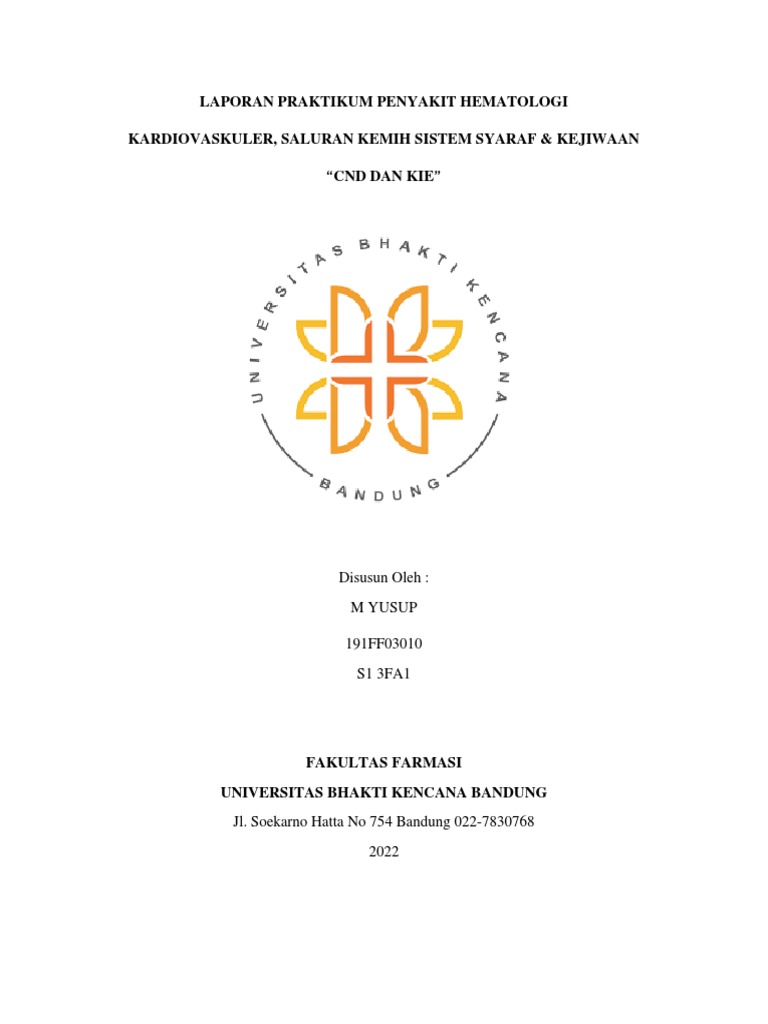 P4 M Yusup - 191FF03010 - 3fa1 - Laporan Praktikum CND & Kie | PDF | Kesehatan Holistik