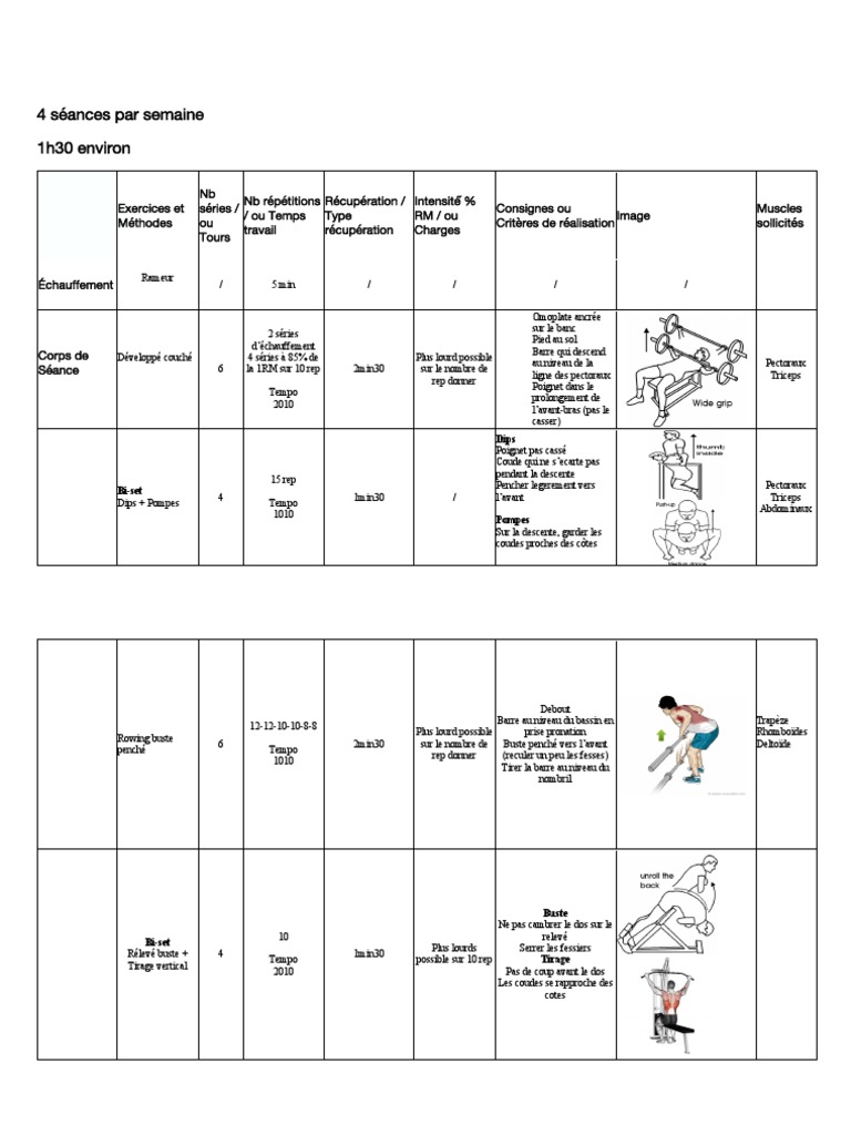 Programme Musculation | PDF