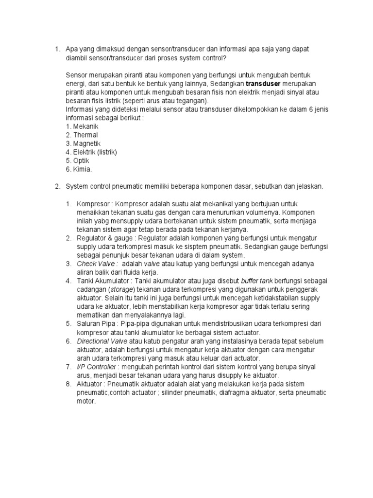Sensor Dan Transducer | PDF | Sains & Matematika | Teknologi & Rekayasa