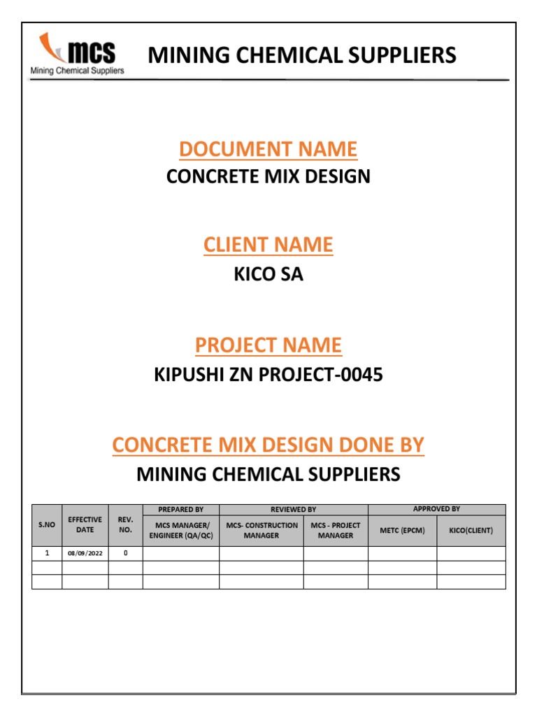 C30 Concrete Mix Design Specifications | PDF | Concrete | Building ...