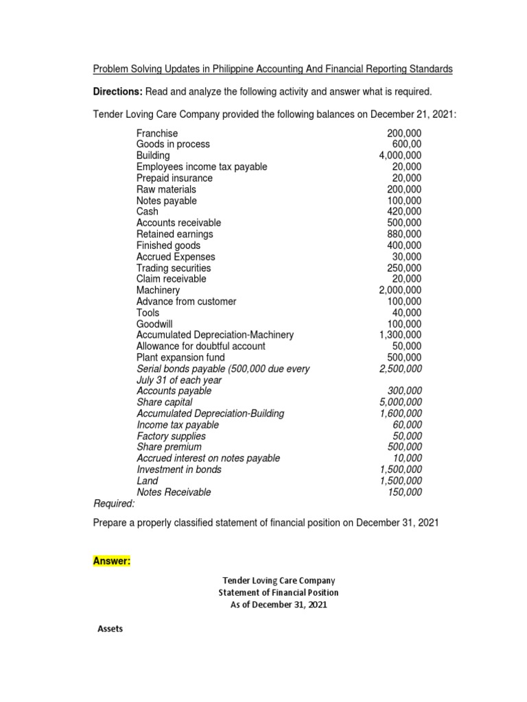 Problem Solving Updates in Philippine Accounting and Financial ...