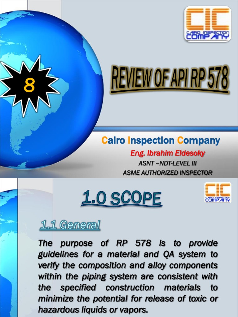 CIC API 570 (8) Api-578 | PDF | Analytical Chemistry | Pipe (Fluid ...