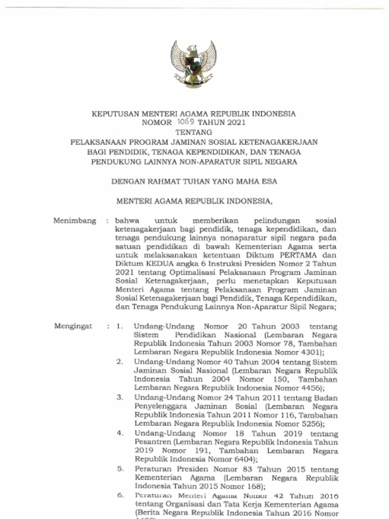 KMA No 1069 Tahun 2021 | PDF KMA No 1069 Tahun 2021 | PDF