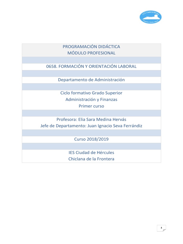 Programación FOL en Administración y Finanzas | PDF | Derecho laboral | Salario