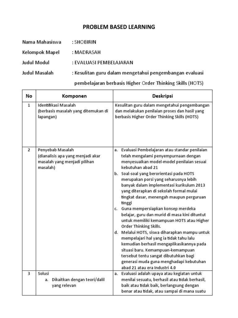 Tugas Analisa Materi Modul 4 PBL | PDF