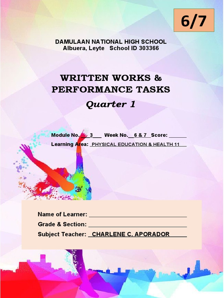 Written-Works Q1 W6 P.E | PDF | Learning | Cognition