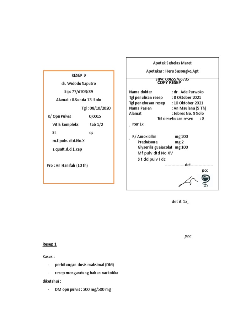 Panduan Copy Resep dan Dosis Obat | PDF