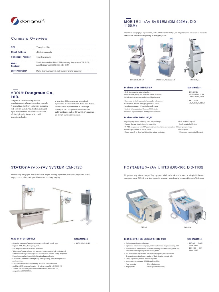 Dongmun Brochure - Whole Brochure | PDF | Radiology | Radiography
