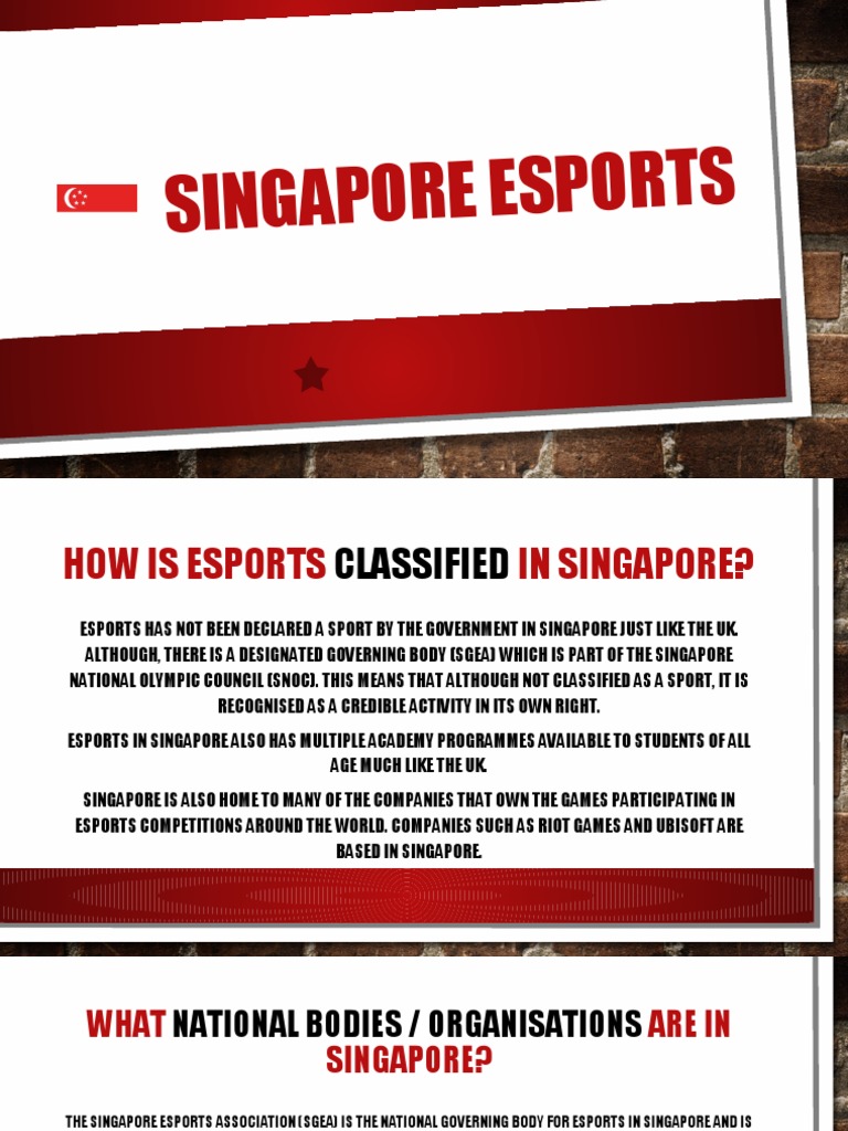 Singapore Esports | PDF | Gaming