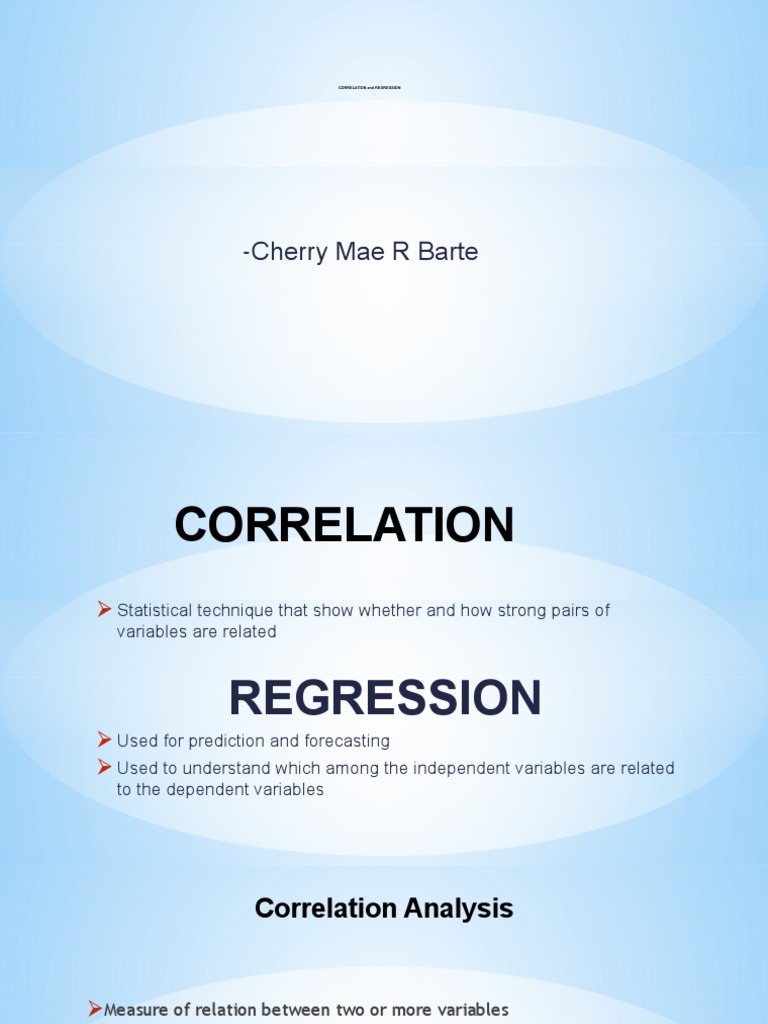 Correlation and Regression | PDF | Statistical Significance | Statistics