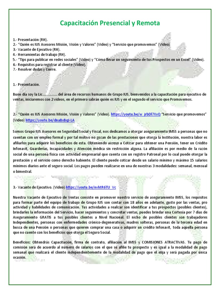 Capacitacion Presencial y Remota | PDF | Cliente | Salario