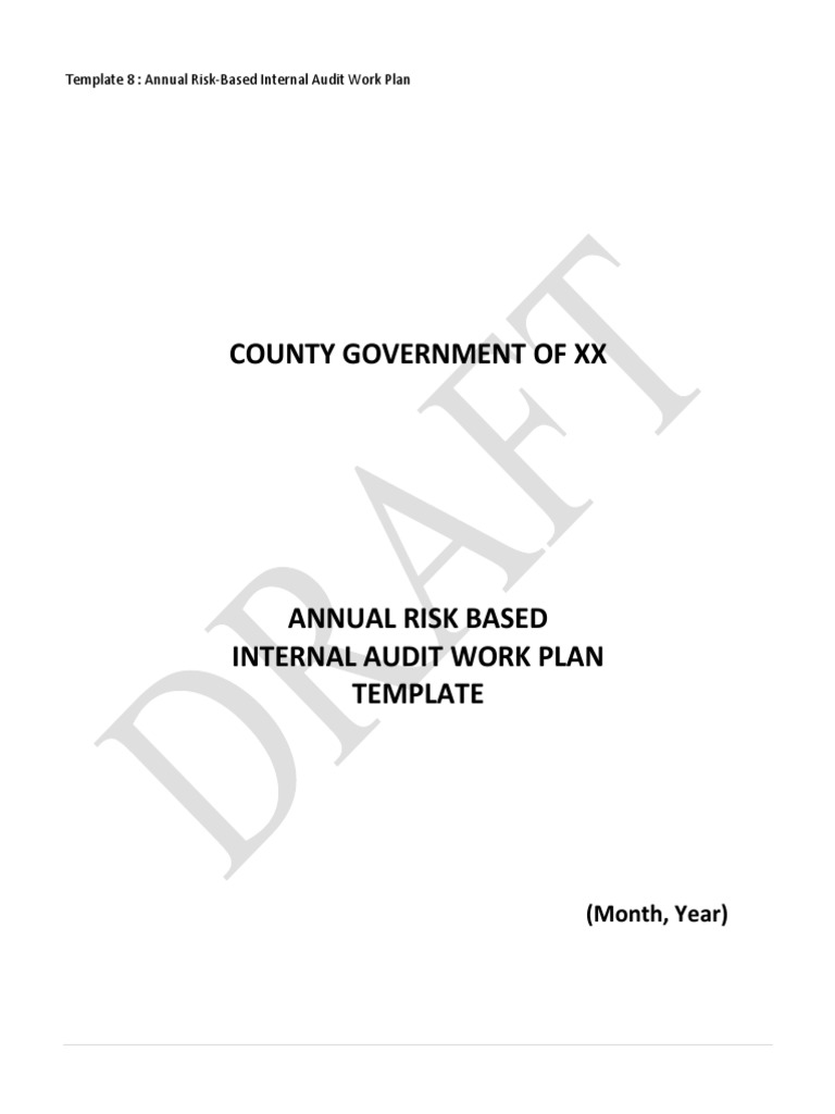 Template 8 Annual Risk-Based Internal Audit Work Plan | PDF | Audit ...