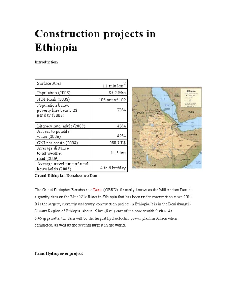 Construction Projects in Ethiopia | PDF | Ethiopia | Nature