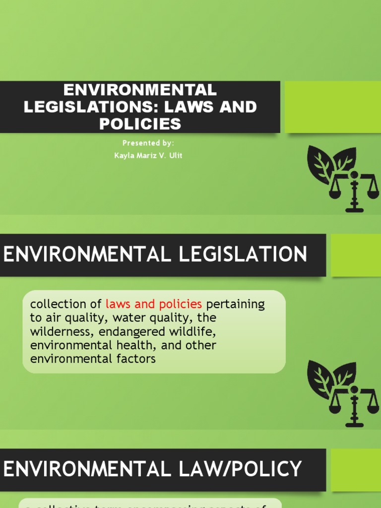 Environmental Legislations Kayla Mariz v. Ulit | PDF | Environmental ...