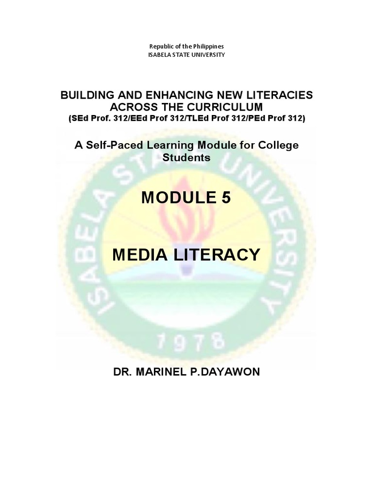Module 5 Media Literacy PDF | PDF | Plagiarism | Media (Communication)