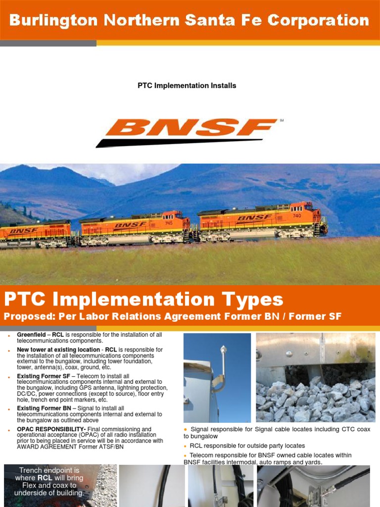PTC - Implementation (BNSF) | PDF | Coaxial Cable | Electrical Engineering