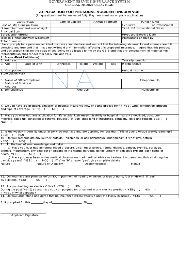Insurance Form | PDF | Insurance | Health Sciences