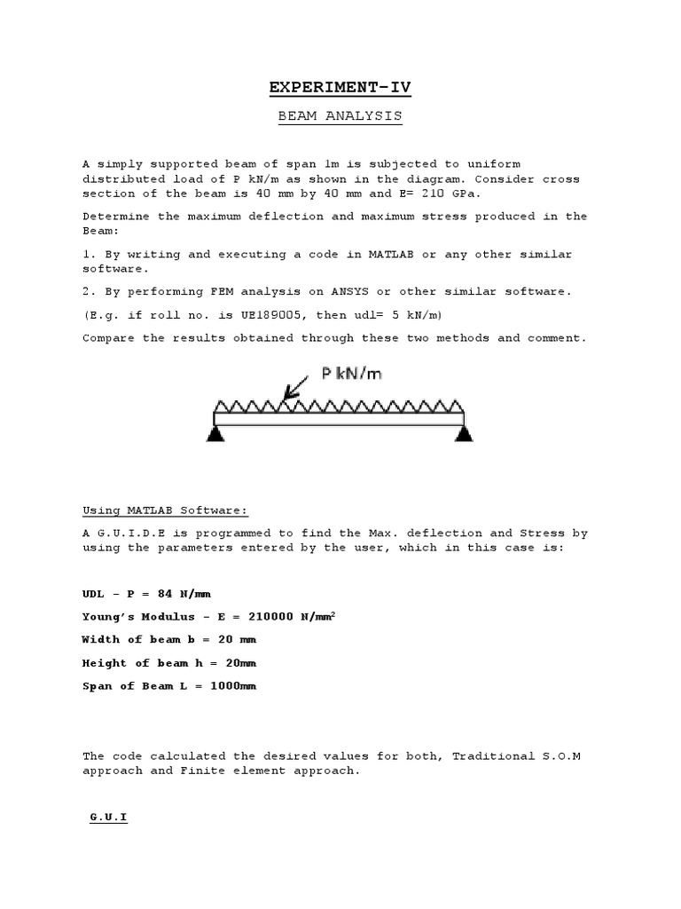 Rectangular Beam | PDF | Finite Element Method | Stress (Mechanics)