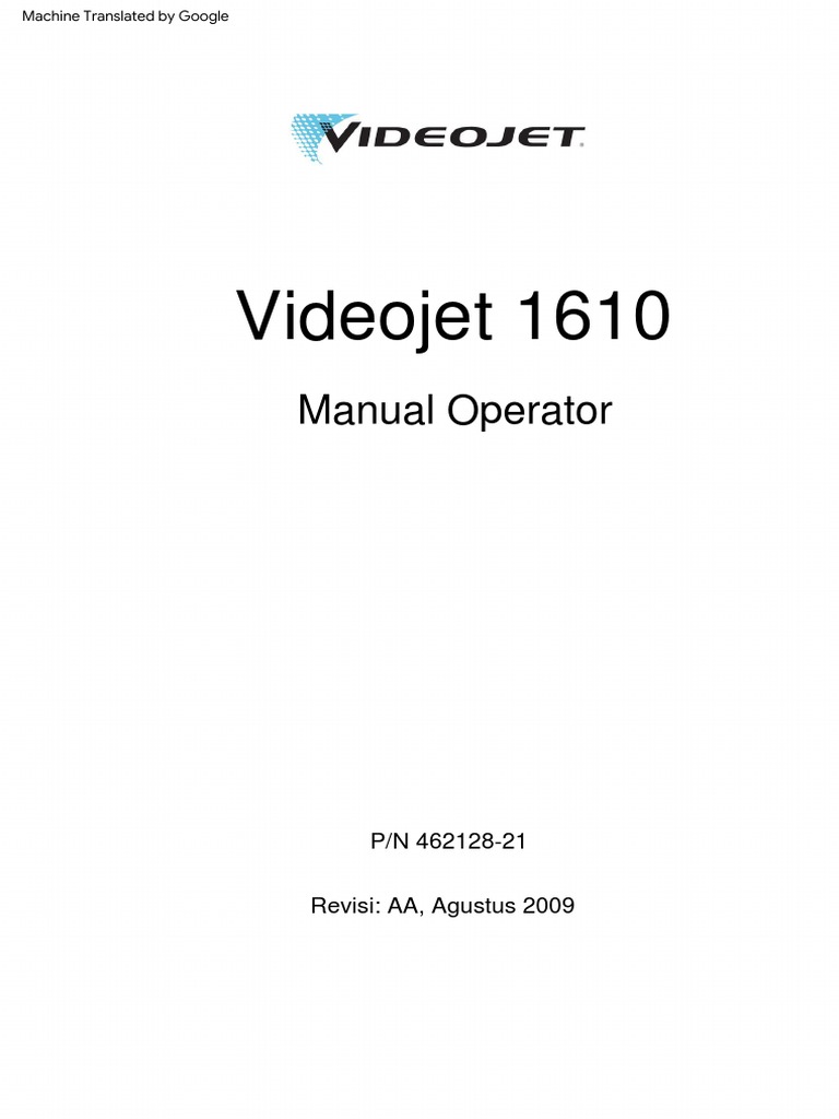 1610 Operator Manual | PDF