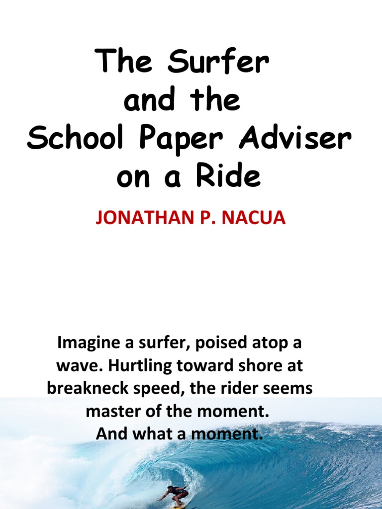The Surfer and The School Paper Adviser | PDF