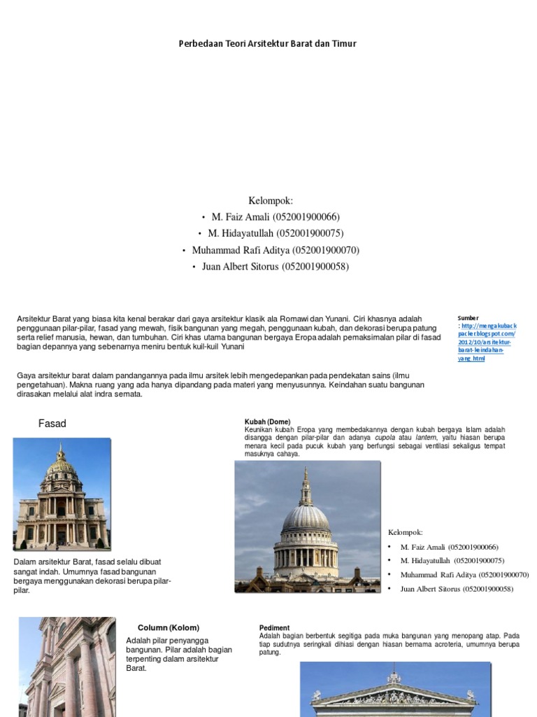 Perbandingan Arsitektur Barat dan Timur | PDF
