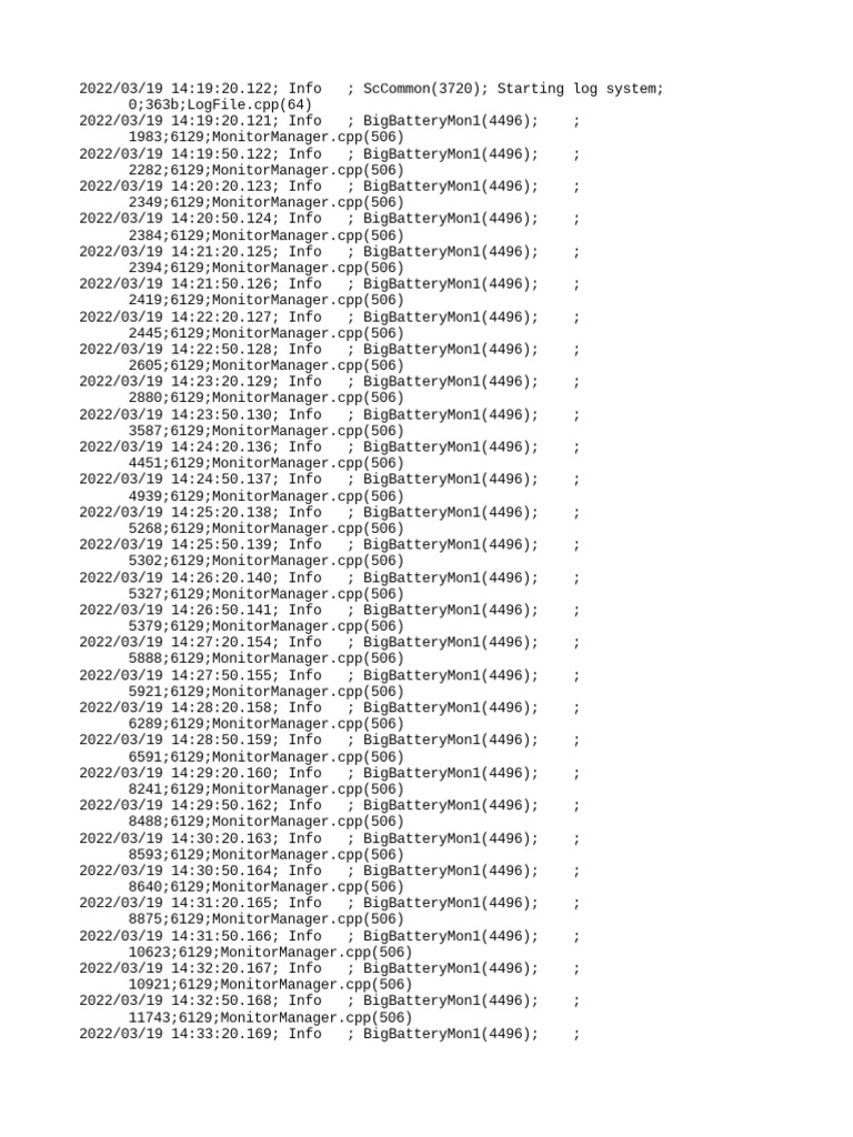 Logfile BatteryMon1 | PDF | Finance & Money Management | Technology & Engineering