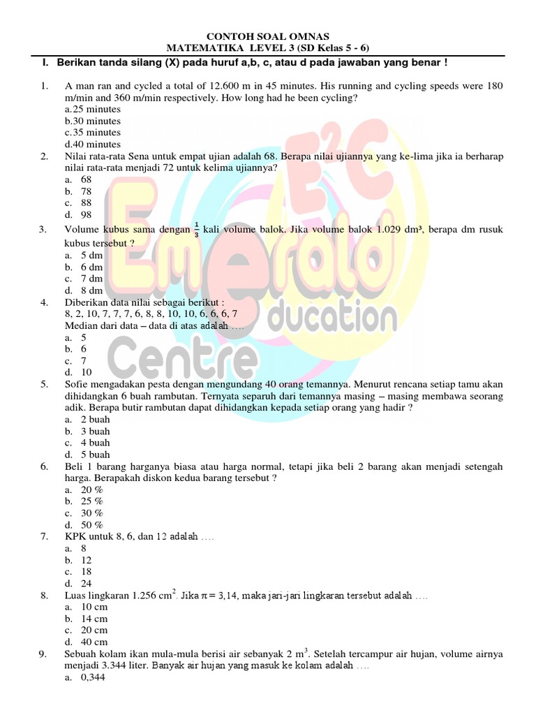Omnas Contoh Soal M 3 | PDF