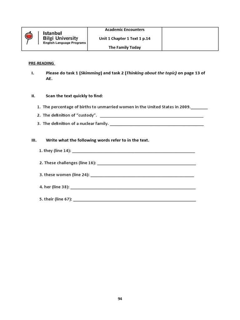 2 L4 Reading Comprehension Tasks - S Copy 2020-2021 | PDF | Gender Role ...
