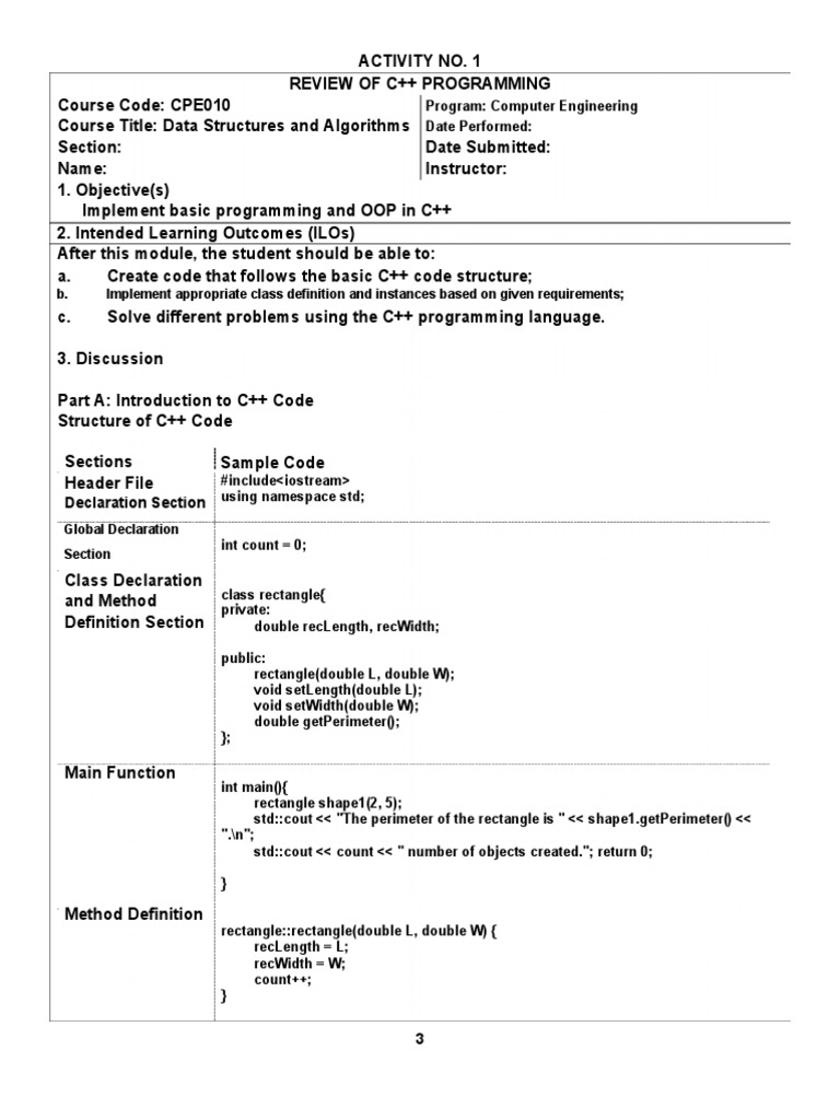 Act 1 - Review of CPP Programming | PDF | C++ | Subroutine