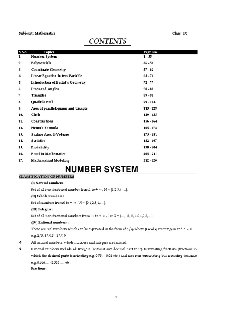 Class Ix Sa I Ii Maths Iitfoundation Ntse Olympiad Study Package