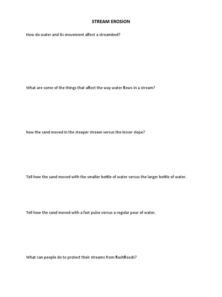 Weathering Erosion Deposition - Worksheet | PDF | Erosion | Weathering