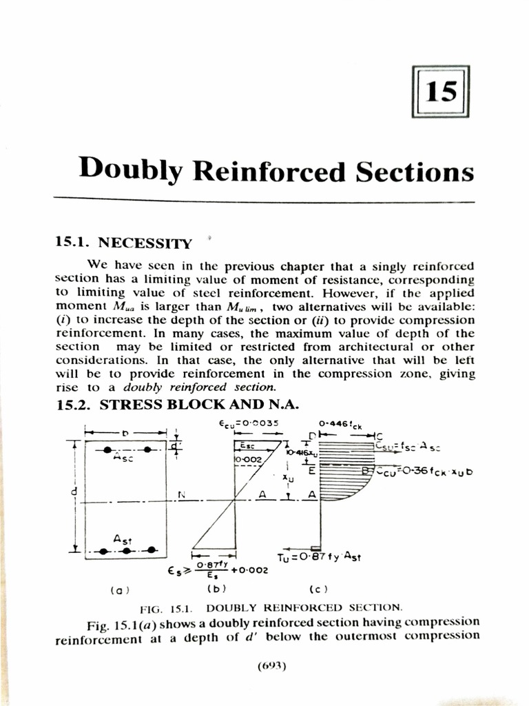 RCC Chap 15 Doubly Reinforced Section | PDF | Deformation (Engineering ...