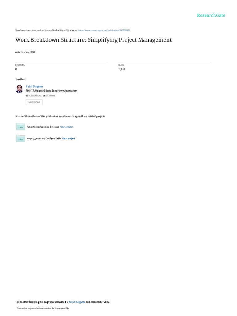Work Breakdown Structure Simplifying Project Management | Download Free ... Work Breakdown Structure Simplifying Project Management | Download Free ...