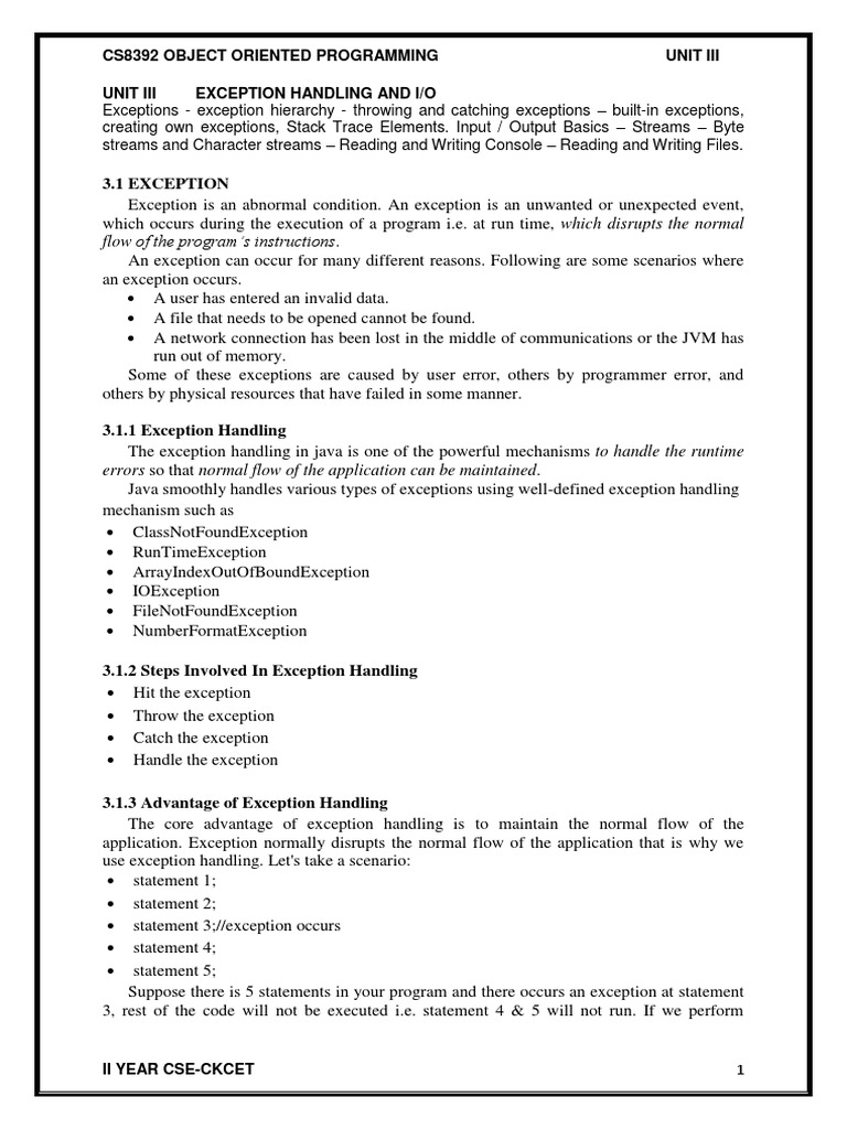 Oops Unit Iii | PDF | Java (Programming Language) | Class (Computer ... Oops Unit Iii | PDF | Java (Programming Language) | Class (Computer ...